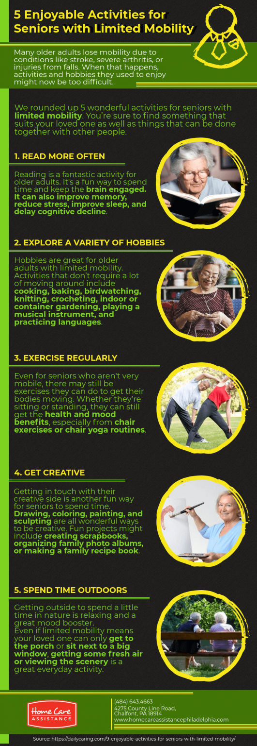 5 Activities for Seniors with Mobility Limitations [Infographic]